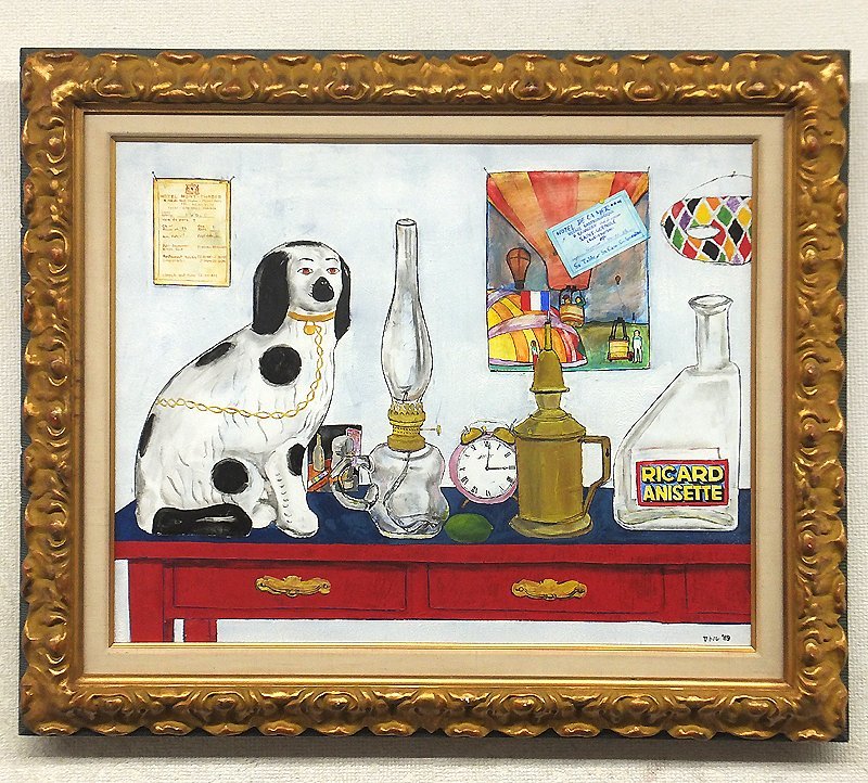 Yahoo!オークション - 【GLC】井上悟 「ランプのある静物」 日動画廊取...