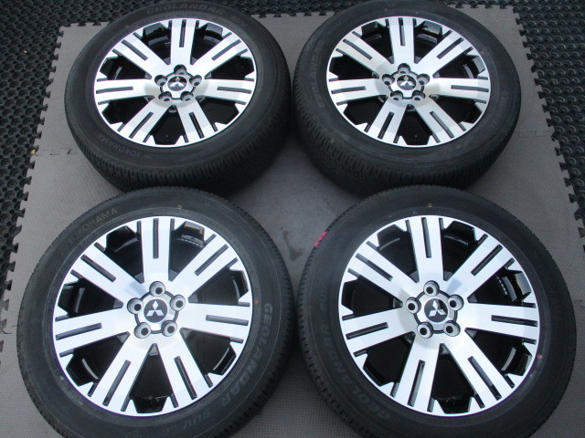 R50511 三菱デリカD5純正 18×7J+38 114.3 5穴 ヨコハマ YOKOHAMA GEOLANDAR SUV GO55 225/55R18 タイヤホイールセット4本(ラジアル ...