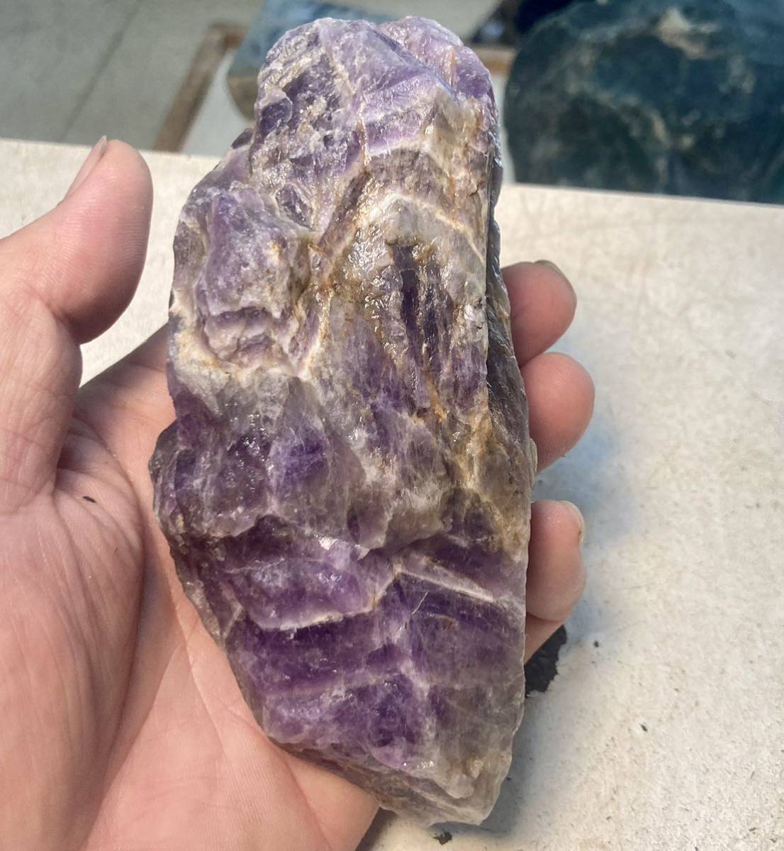 Yahoo!オークション - ブラジル産巨大天然アメジスト1本剣458g激レア石...