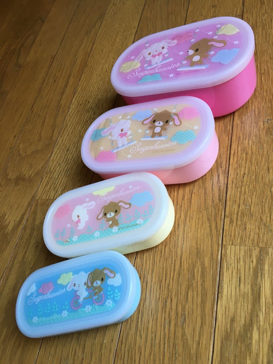 シュガーバニーズ 弁当箱 タッパー 4個セット|Yahoo!フリマ シュガーバニーズ 弁当箱 タッパー 4個セット|Yahoo!フリマ