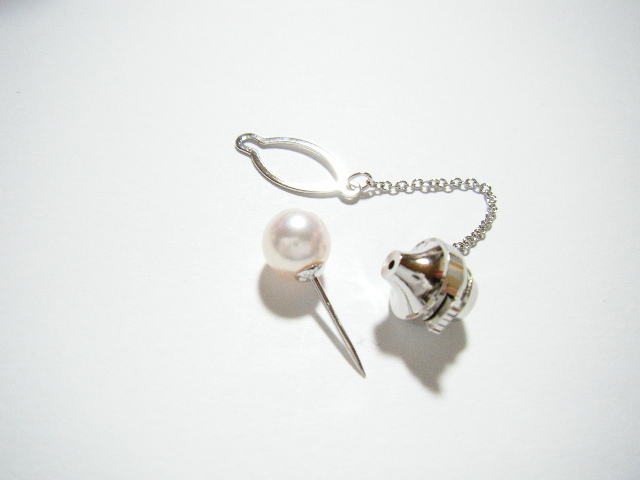 Yahoo!オークション - WG K14 パール 8mm タイピン タイタック 【YE4...