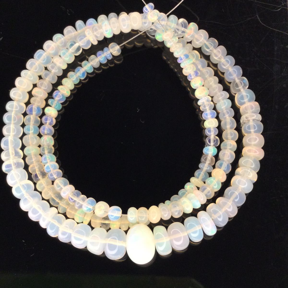 Yahoo!オークション - 天然 メキシコオパール ジェリーオパール ビーズ...