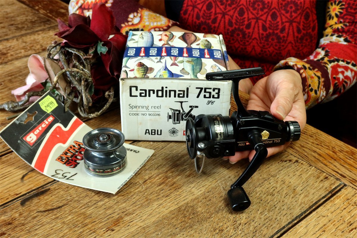ABU CARDINAL 753 カーディナル 3番相当 オールド スピニングリール MITCHELL 408 ライバル機 バス 渓流釣り heddon ラパラ メガバス に(アブガルシア ...