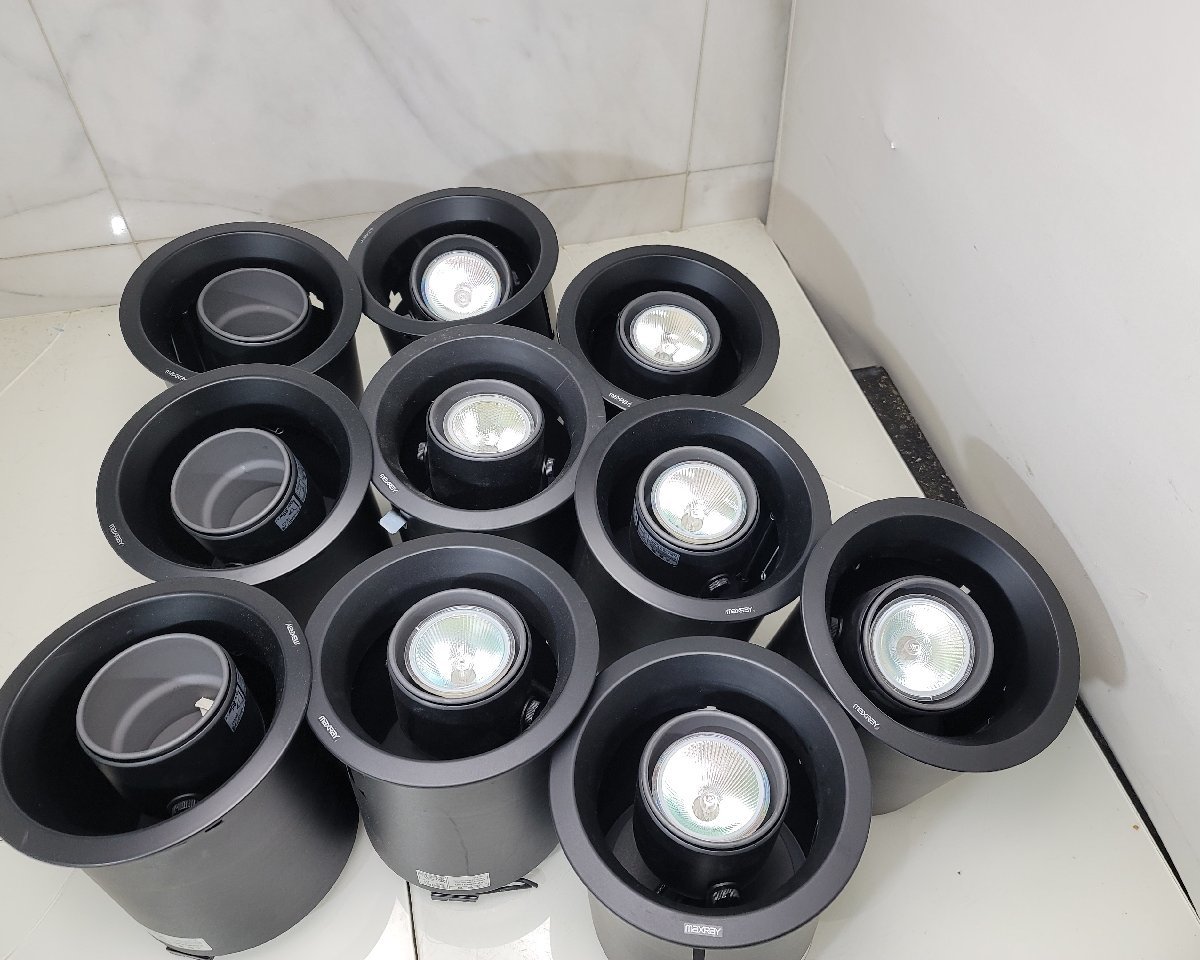 代購代標第一品牌－樂淘letao－ OG 【美品】MAXRAY ユニバーサルダウンライト 10個セット 照明器具 ハロゲンライト ジャンク ランダム出品 K2305-123