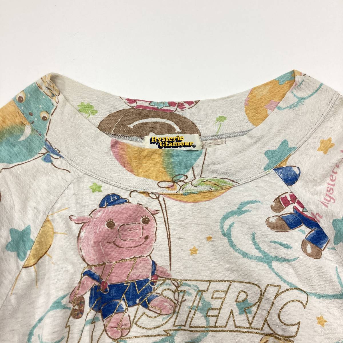 90s HYSTERIC GLAMOUR 総柄 カットソー ドーナツベア 90s HYSTERIC GLAMOUR 総柄 カットソー ドーナツベア