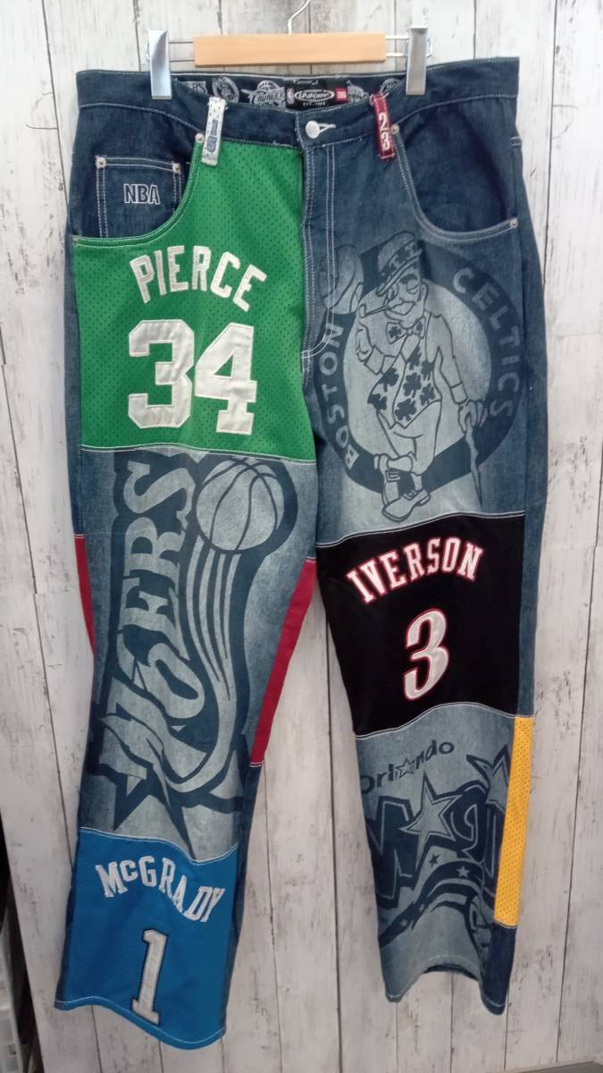 Yahoo!オークション - UNK DENIM NBA バスケチームプレイヤー パッチワ...