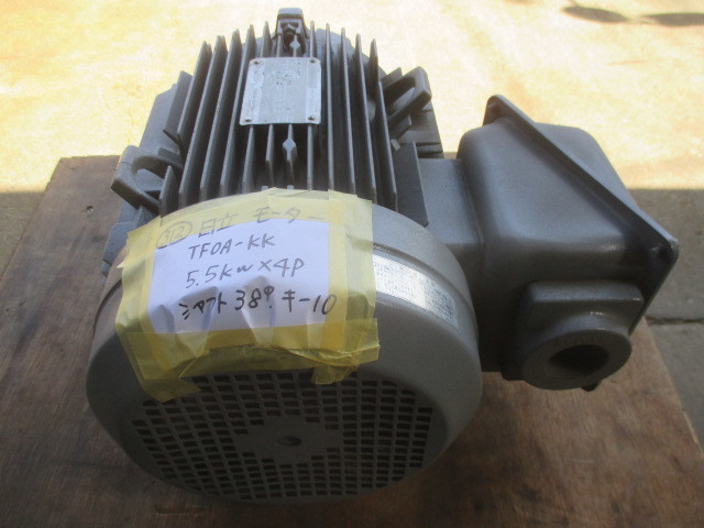 Yahoo!オークション - (312) 日立 モーター 5.5kw×4P TFOA KK シャフト...