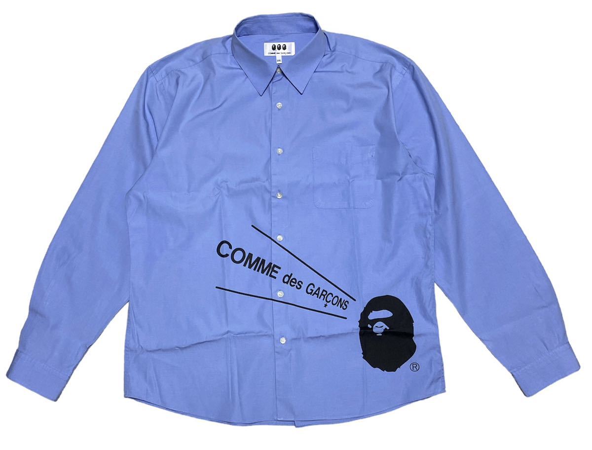 大きいサイズ 注文 Comme Des Garcons コムデギャルソン × A Bathing Ape エイプ ビッグロゴ プリント 長袖