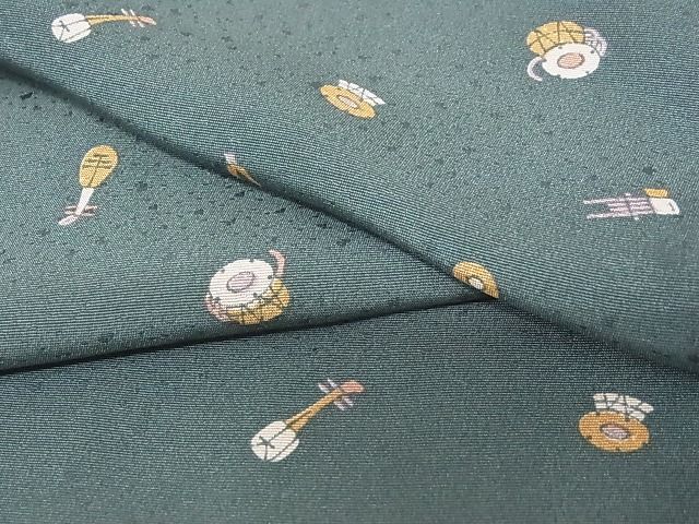 Yahoo!オークション - 着物屋こころ 上質な小紋 楽器文 着丈161cm 裄丈...