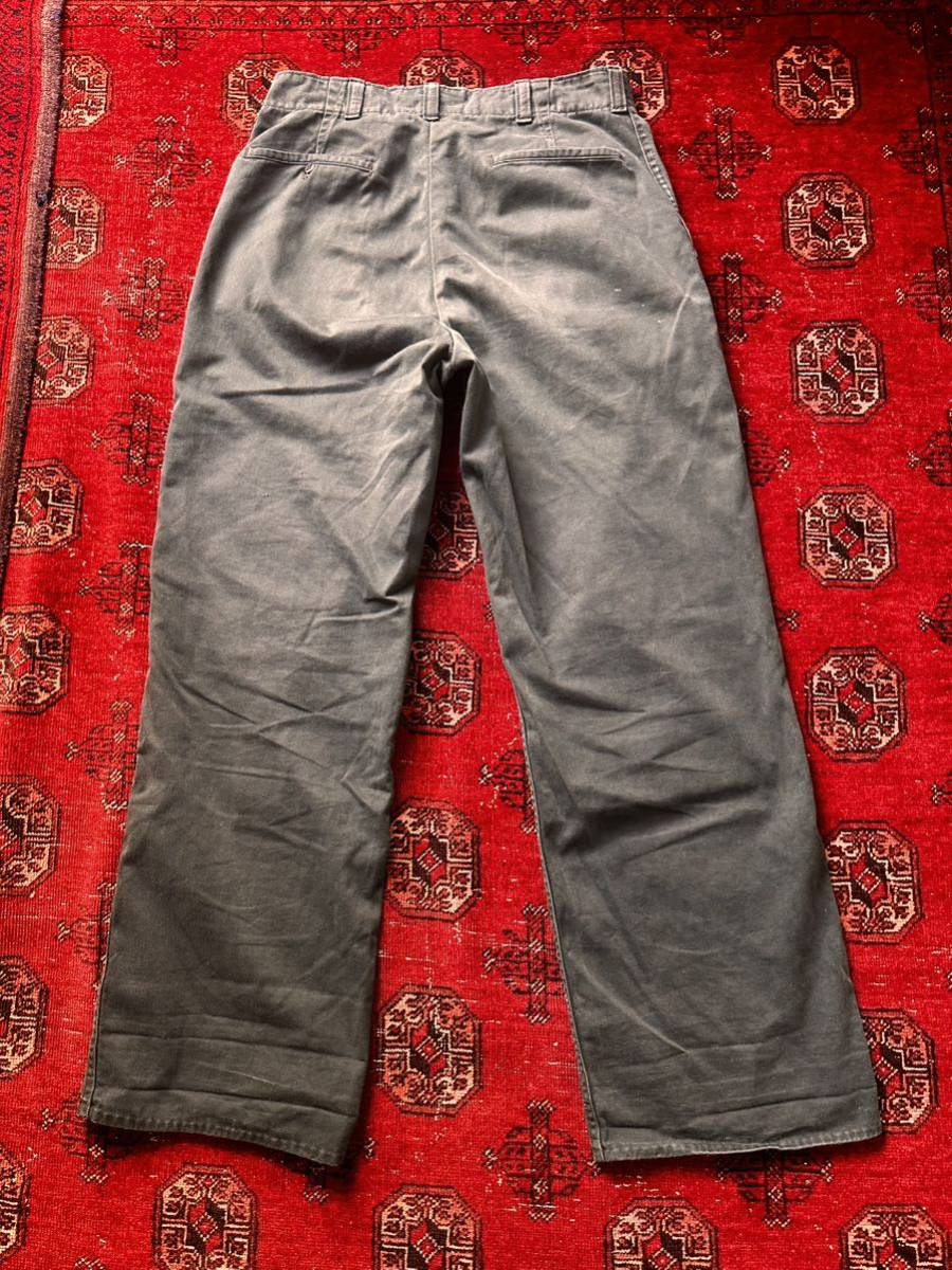 代購代標第一品牌－樂淘letao－50’s コットンツイル ワークパンツ グリーンカラー W31 ヴィンテージ 40s 60s 70s