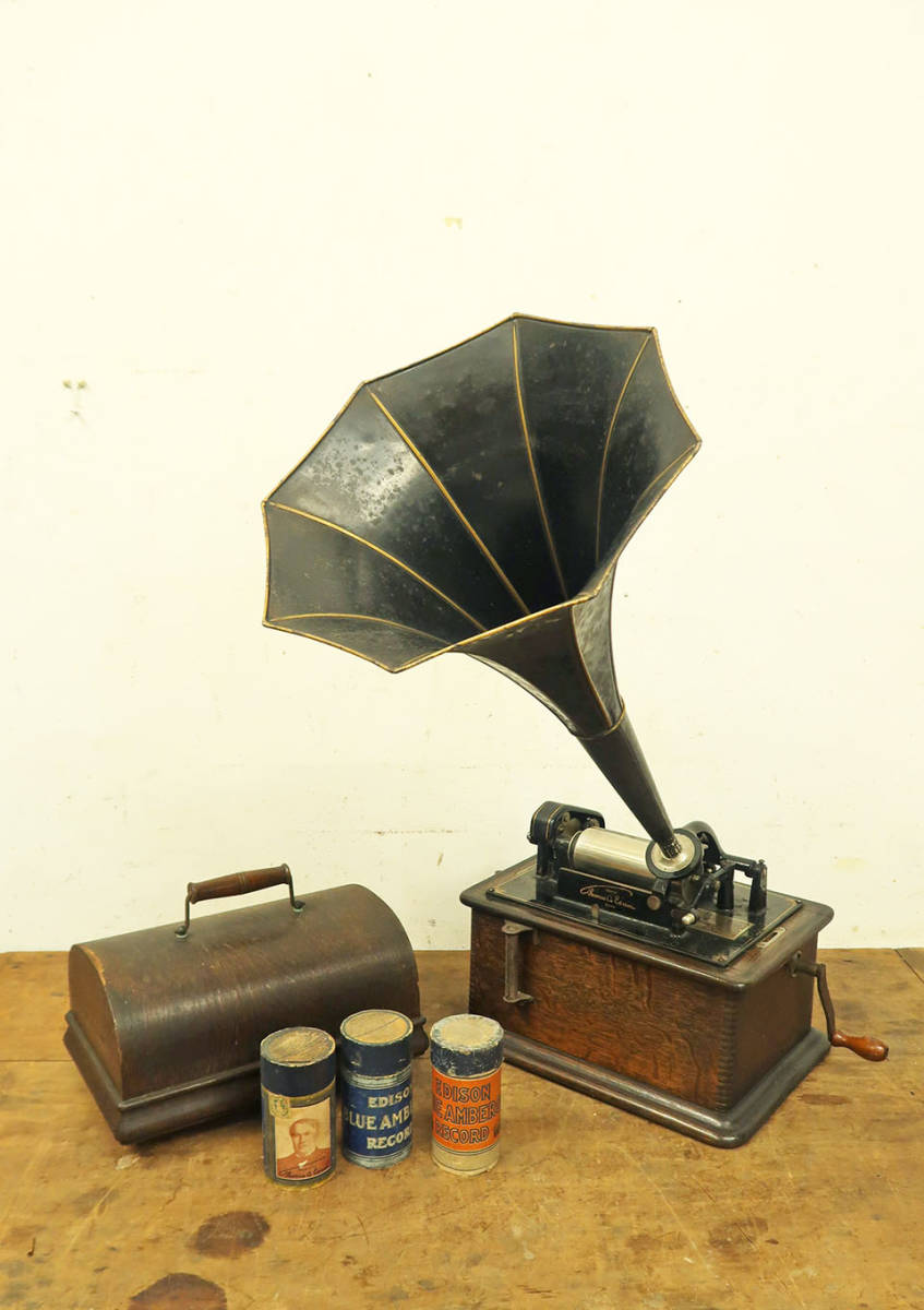 代購代標第一品牌－樂淘letao－エジソン 蓄音機 EDISON STANDARD PHONOGRAPH MODEL K フォノグラフ 蝋管式 蝋管曲付 ジャンク アンティーク ヴィンテージ