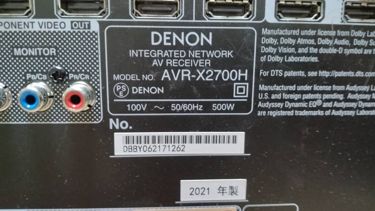 DENON AVR-X2700H 7.2ch AVサラウンドレシ-バ-(デノン)｜売買されたオークション情報、yahooの商品情報をアーカイブ公開 - オークファン（aucfan.com）