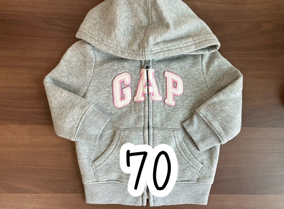 Yahoo!オークション - GAP 70 パーカー キッズ グレー ピンク 子供服 ...
