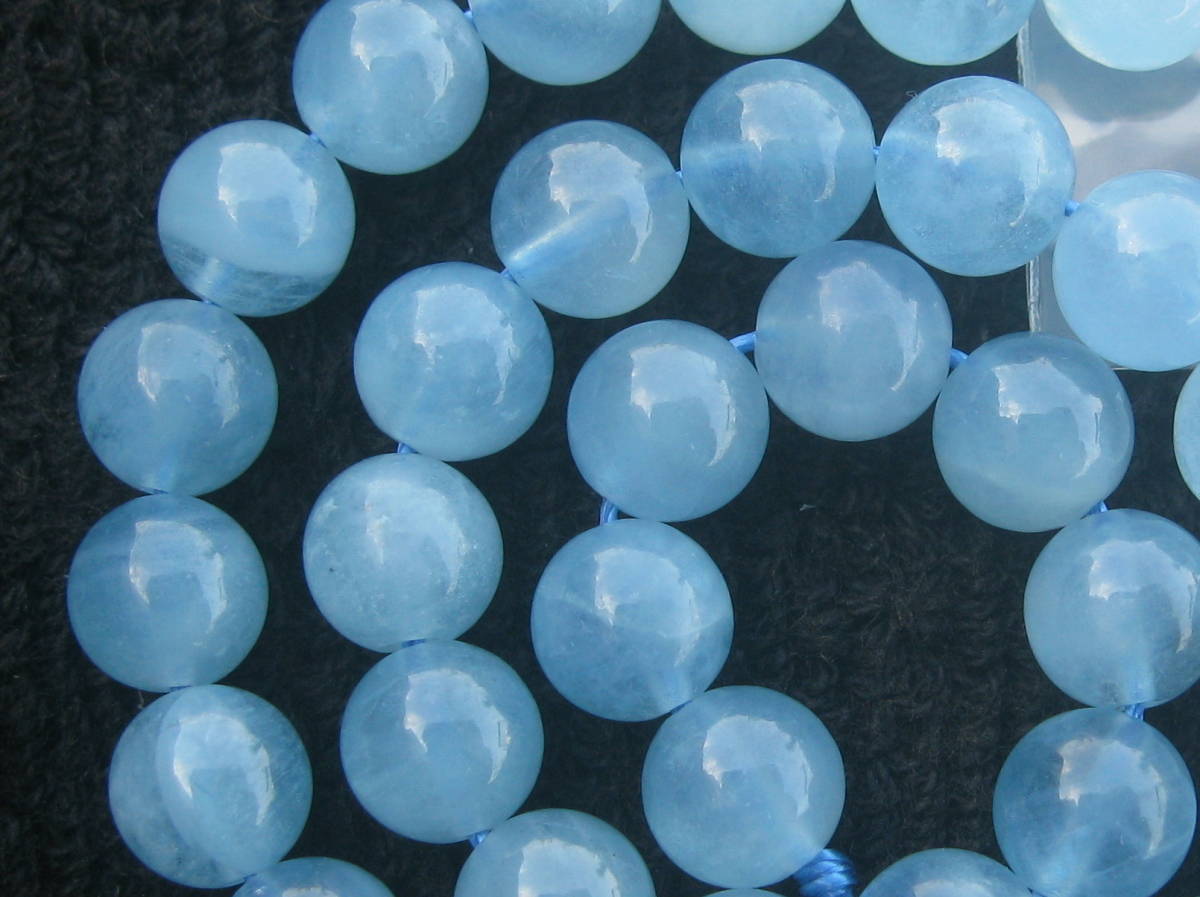 Yahoo!オークション - 送料無料 天然石&アクアマリン 丸玉 6mm 40粒