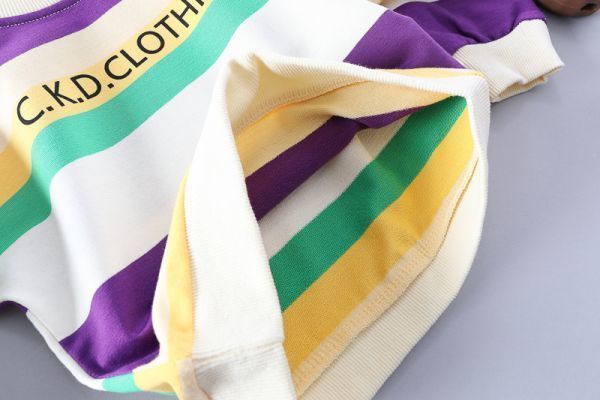 Yahoo!オークション - mineka ベビーストライプシャツ+パンツ2点セッ...