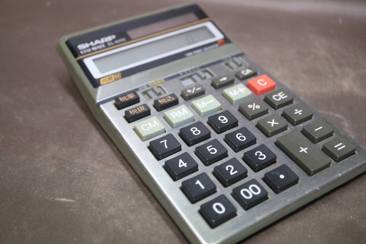 Yahoo!オークション - SHARP ELSI MATE EL-N172 10桁 レトロ電卓 ソー...