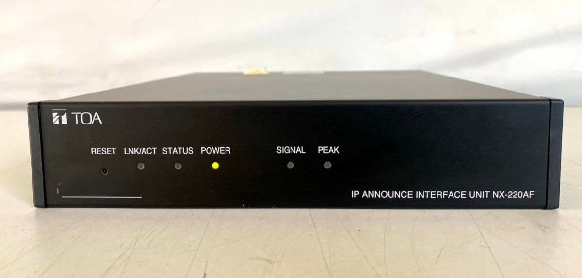 T934 TOA トーア IP ANNOUNCE INTERFACE UNIT IP告知設備用端末 model NX-220AF(その他)｜売買されたオークション情報、yahooの商品情報を ...