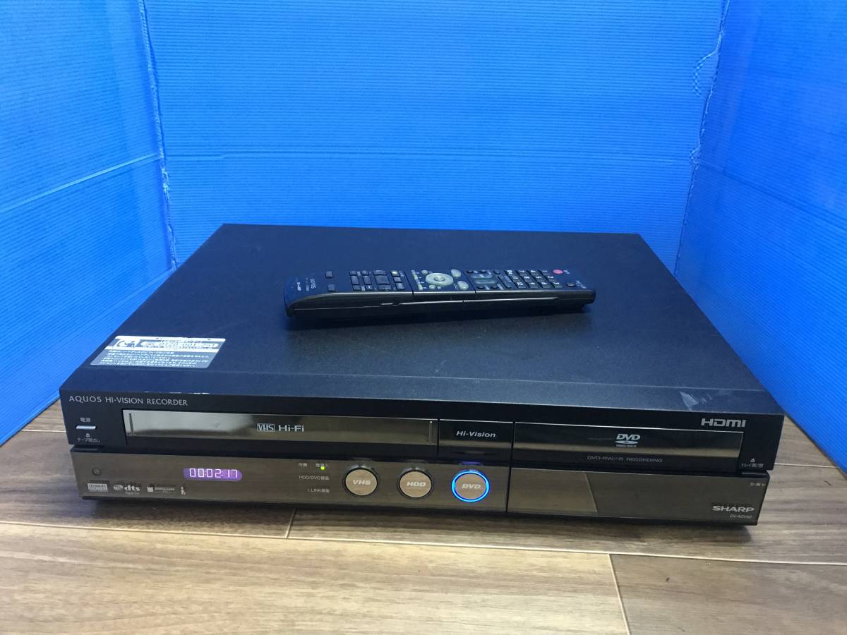 Yahoo!オークション - SHARP DV-ACV52 VHS/HDD/DVDレコーダー 純正リモ...