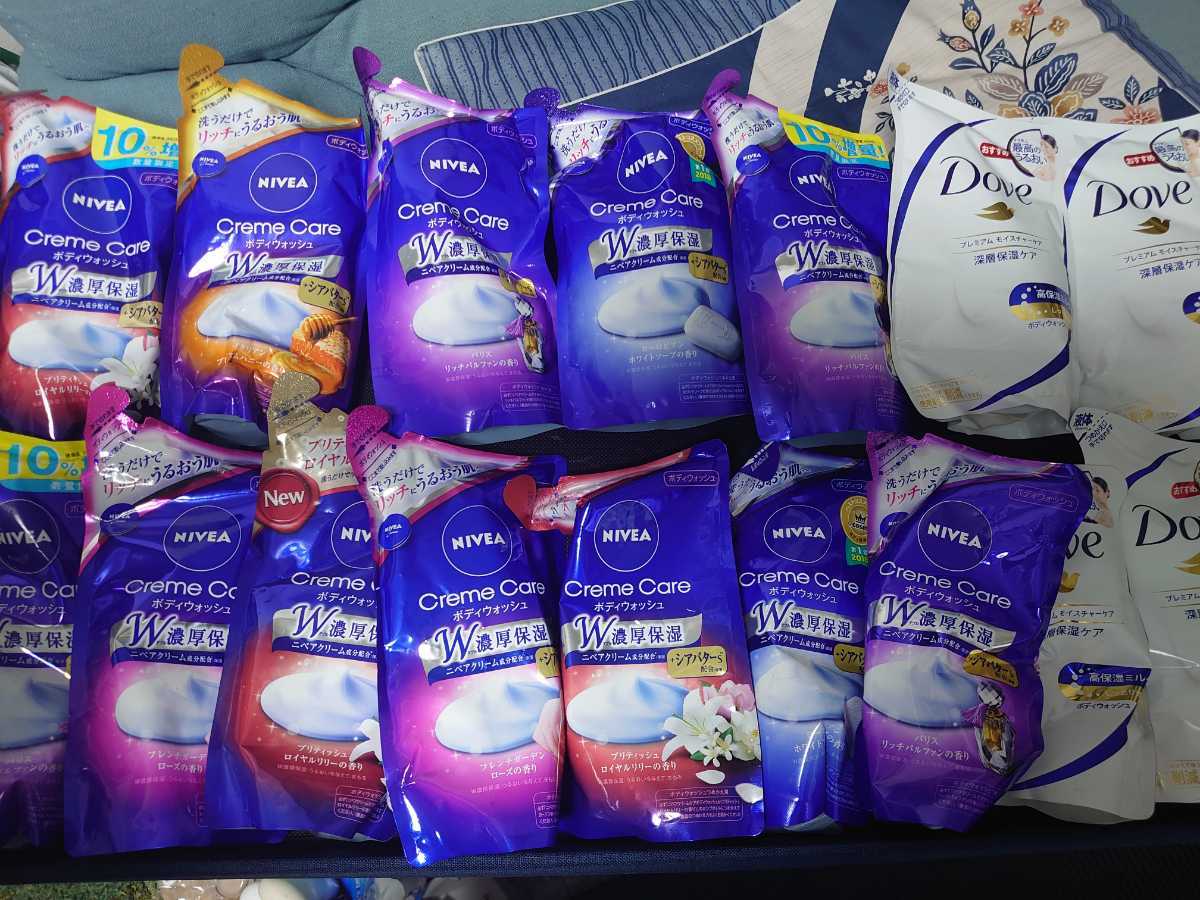 Yahoo!オークション - レターパック発送 NIVEA Dove ボディーソープ5個...