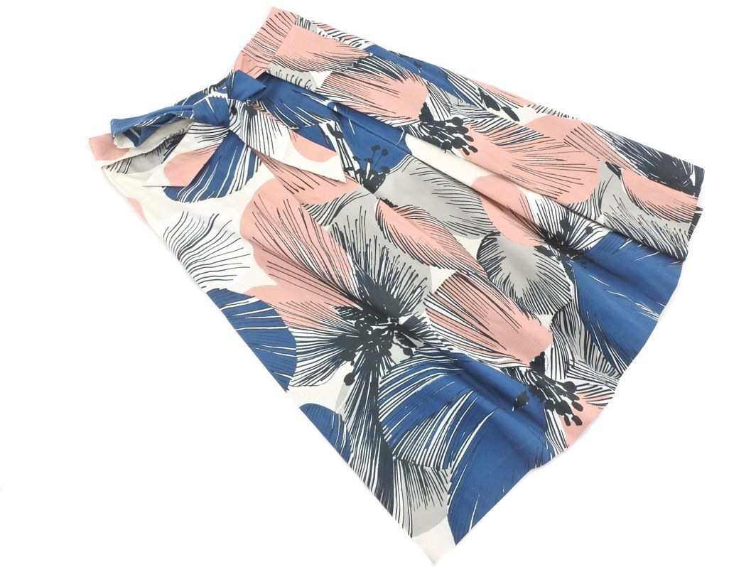 Yahoo!オークション - ANAYI アナイ 総柄 タック ロング スカート size...