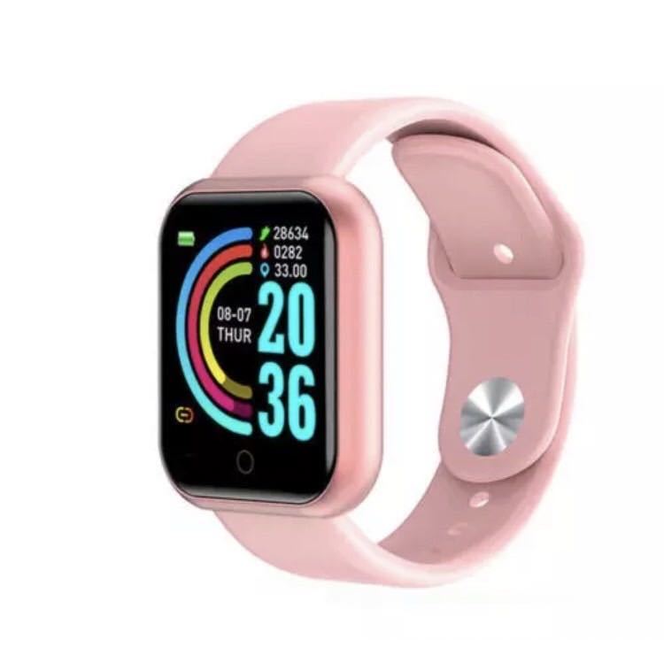 Yahoo!オークション - 最新型 新品 apple watch 代替 D20s ピンク スマ...