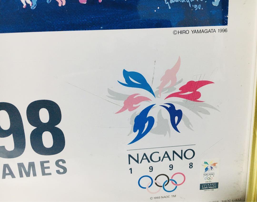 即日発送 長野 オリンピック NAGANO 1998 公式 ポスター ヒロ ヤマガタ 枠付 五輪 HIRO YAMAGATA 冬 日本 雪 山 風景 花火(オリンピック)｜売買された ...