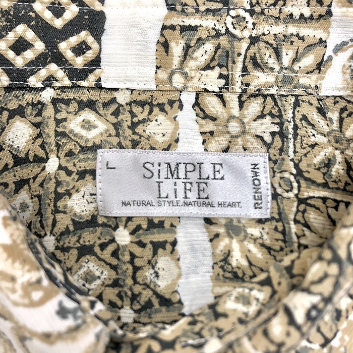 Yahoo!オークション - SiMPLE LiFE RENOWN 薄手 楊柳 シフォンシャツ ...