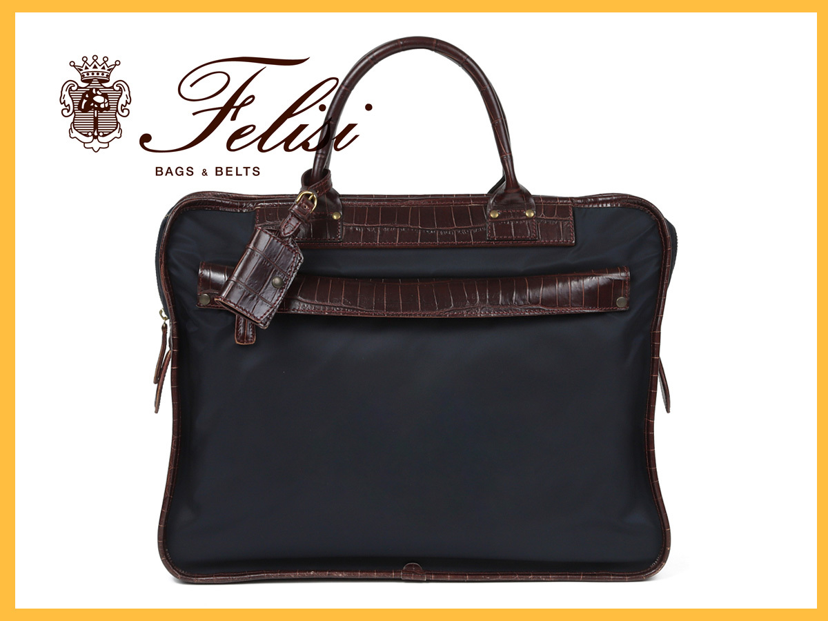 代購代標第一品牌－樂淘letao－【超美品】【送料無料】Felisi ブリーフケース 8637 BEAMS別注 クロコ型押し Felisi×BEAMS F フェリージ 定番ビジネスバッグ