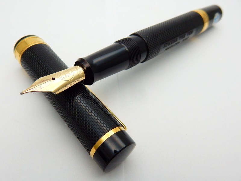 代購代標第一品牌－樂淘letao－1000円スタート 万年筆 MARUZEN 丸善 ATHENA THE PEN アテナ 2002 ブラック×ゴールド ペン先 14K-585 M 刻印有 筆記 ...