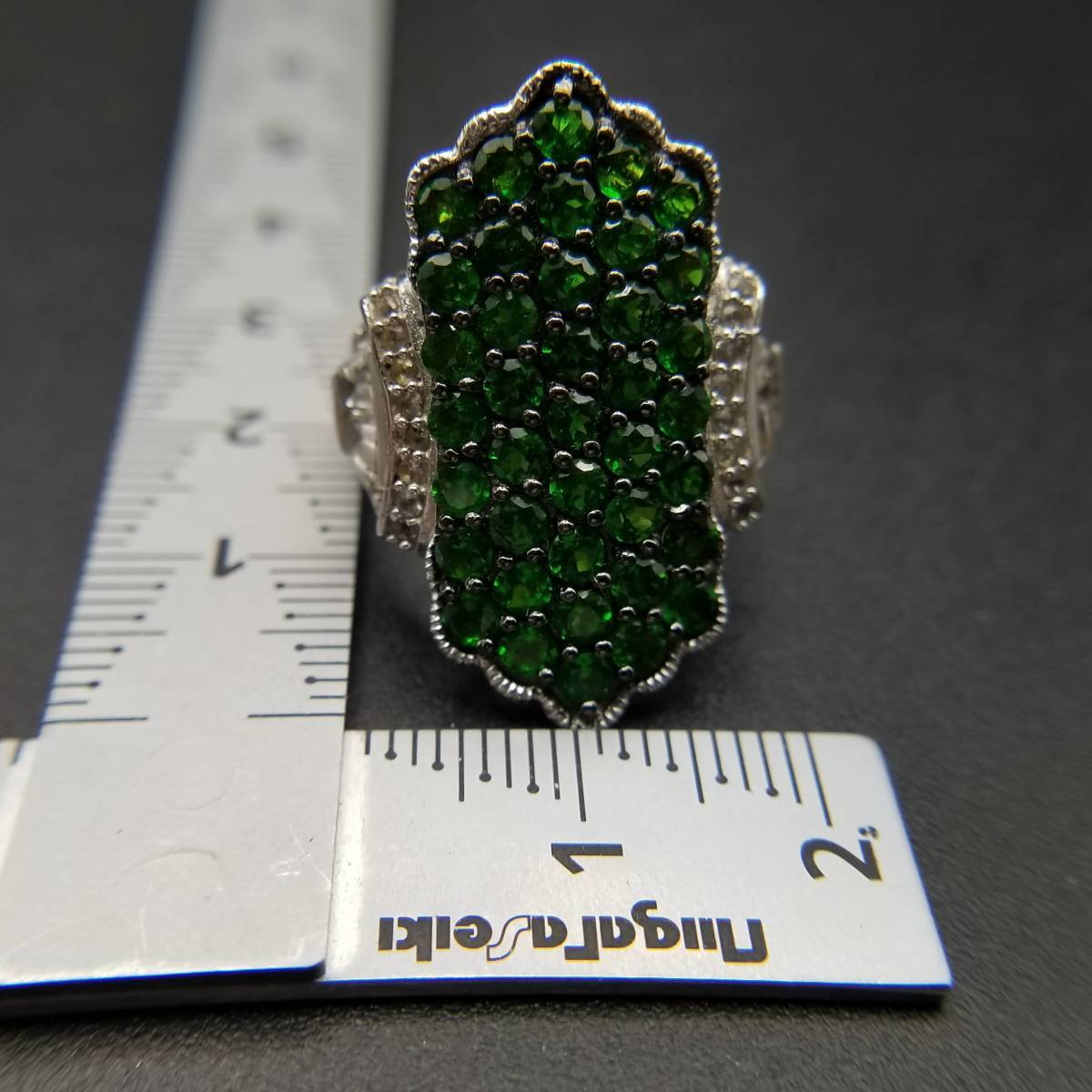 Yahoo!オークション - HT グリーン パヴェ ラインストーン 925 ビンテ...