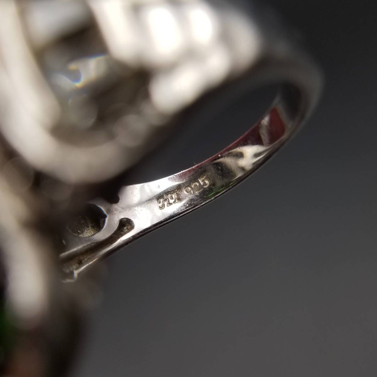 Yahoo!オークション - HT グリーン パヴェ ラインストーン 925 ビンテ...