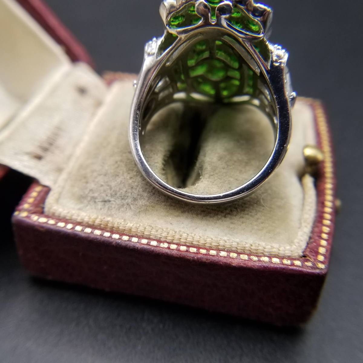 Yahoo!オークション - HT グリーン パヴェ ラインストーン 925 ビンテ...