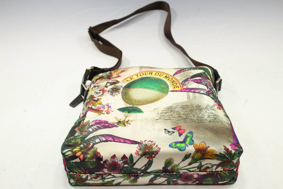 代購代標第一品牌－樂淘letao－1円〜美品【エトロ/ETRO本物】ショルダーバッグ/ナイロン/ベージュ系マルチ/LE TOUR DU MONDE【B893M