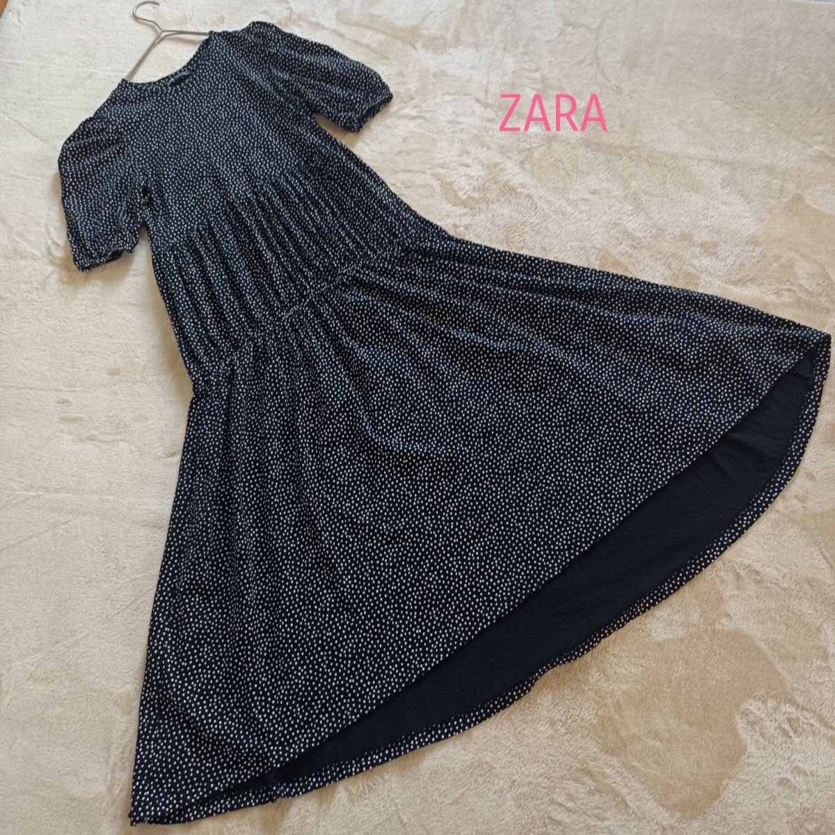 ZARA ザラ コットンティアードロングワンピース パワショル ZARA ザラ コットンティアードロングワンピース パワショル