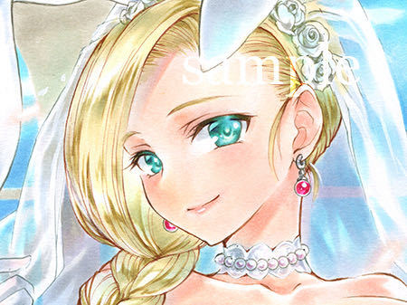 Yahoo!オークション - 同人 手描きイラスト / DQ5 ビアンカ 花嫁バニー...