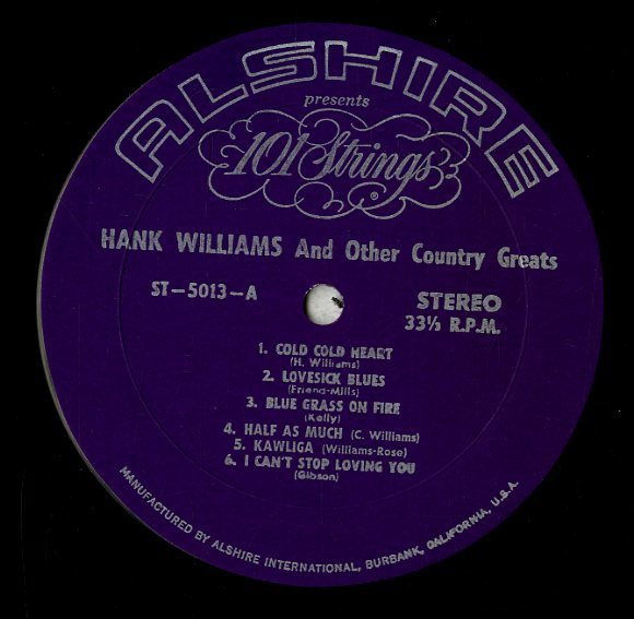 Yahoo!オークション - A00545339/LP/101ストリングス「Hank Williams