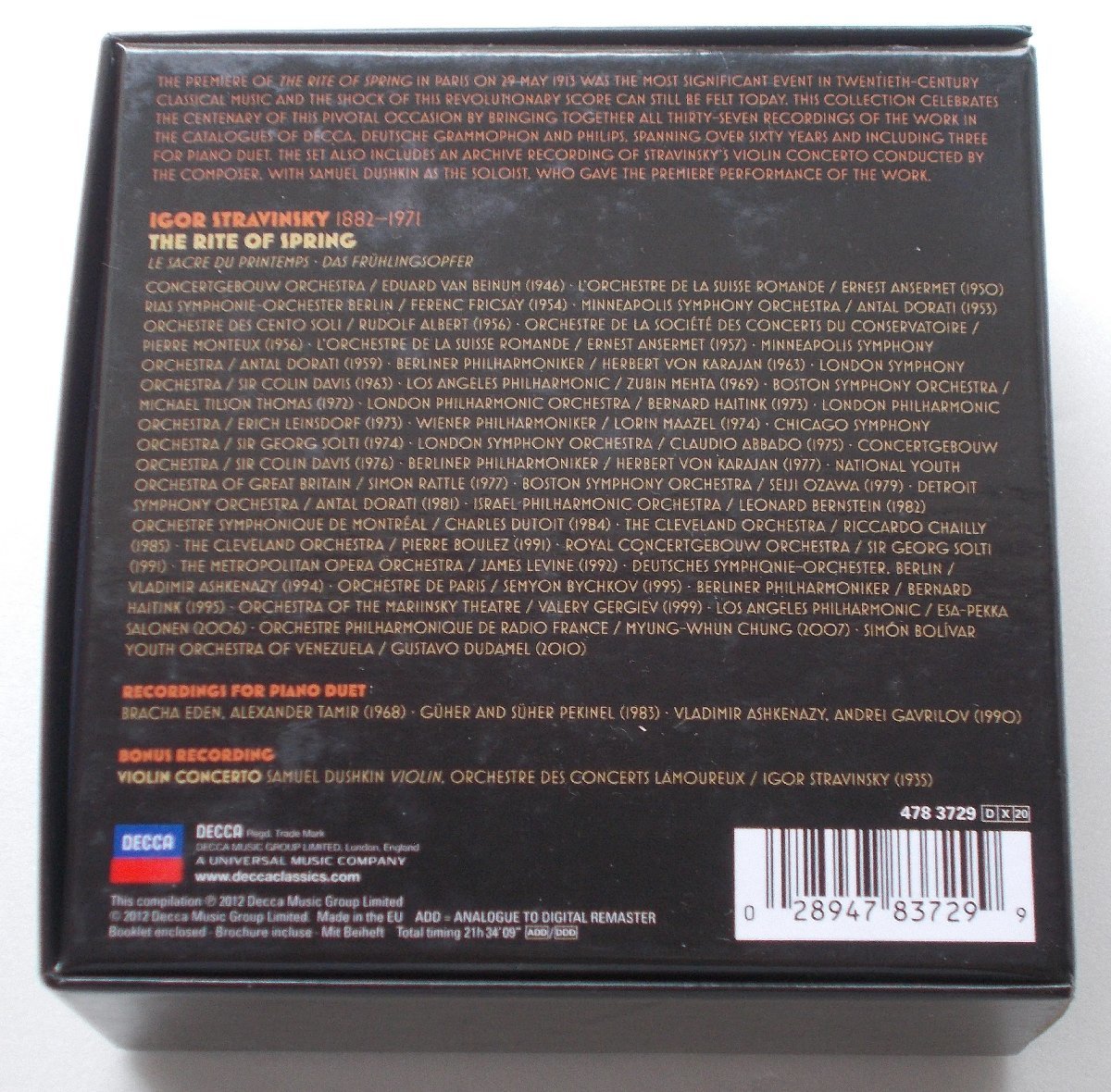 Yahoo!オークション - CD ストラヴィンスキー LE SACRE DU PRINTEMPS...