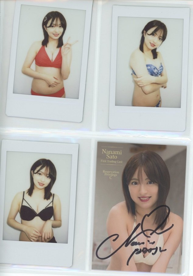 代購代標第一品牌－樂淘letao－【お得セット】HIT'S/佐藤七海 1of1 水着オフショットチェキ3種 +直筆サイン入り特典カードC 現場撮影 230215-123