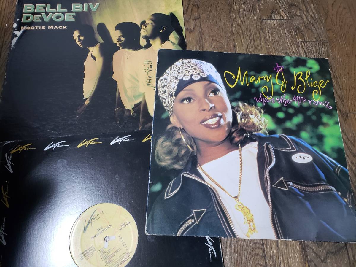 レコード3枚 Biv Devoe Hootie Mack Tlc Crazycrazy Sex Cool Us Promo Mary J