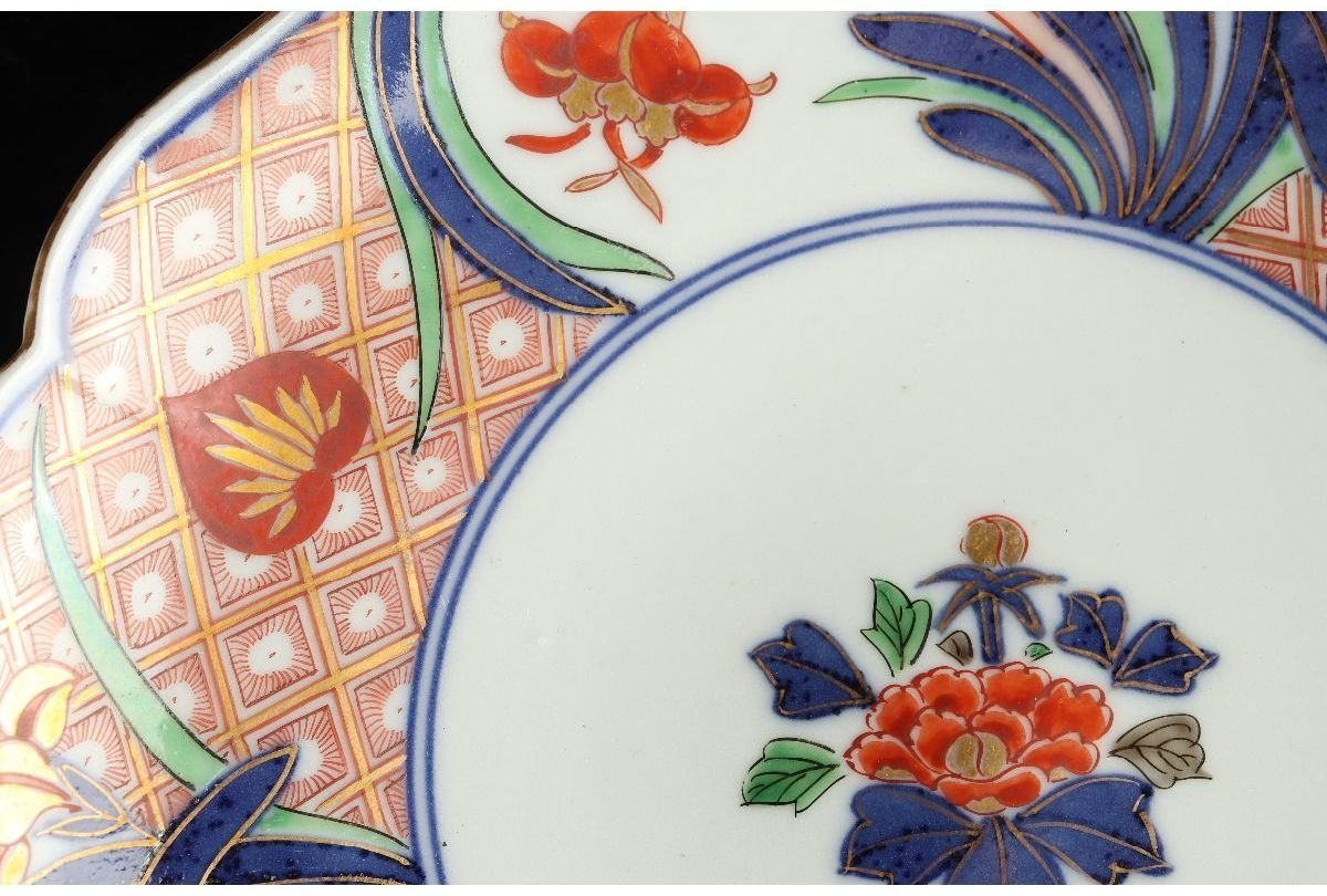 代購代標第一品牌－樂淘letao－[URA]九谷焼/在銘/九谷金彩花文皿5客/14-6-44 (検索)骨董/九谷焼/小皿/小鉢/銘々皿/菓子皿/向付/膾皿/飾皿