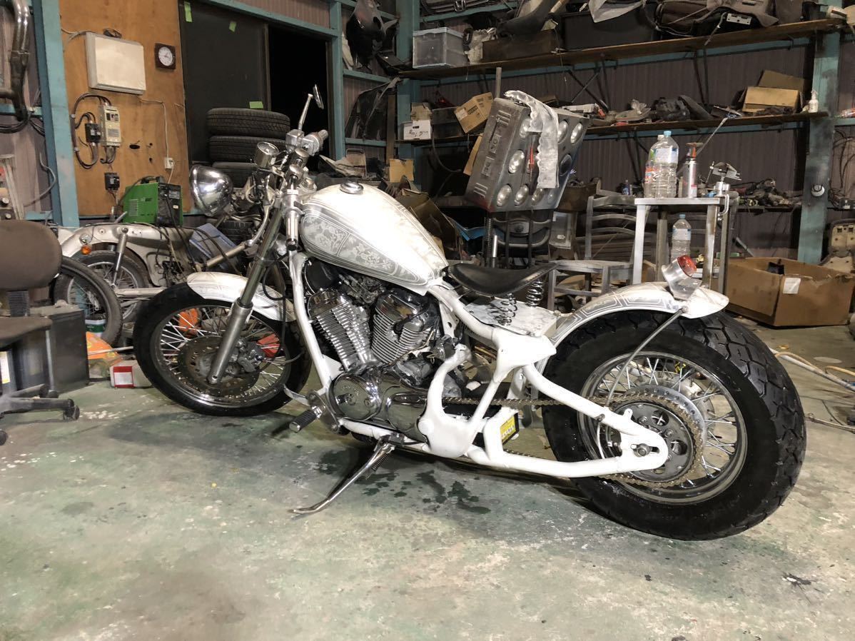 Yahoo!オークション - スティード400ccフルカスタム シャドウ ドラッグ...