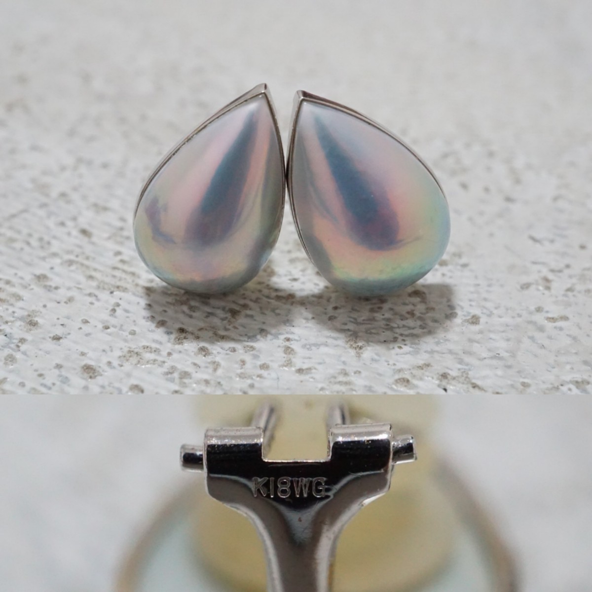 Yahoo!オークション - x86 18金 マベパール 本真珠 パール イヤリング ...