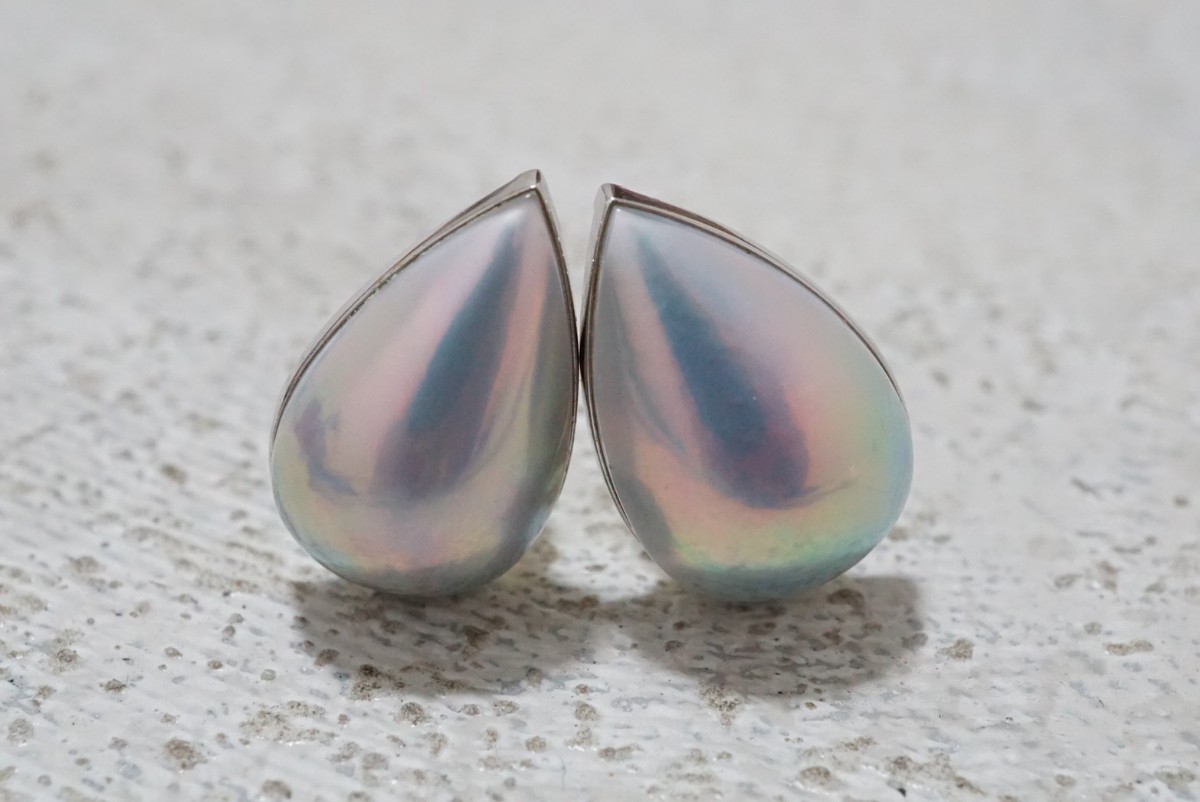 x86 18金 マベパール 本真珠 パール イヤリング 両耳 セット ヴィンテージ アクセサリー K18WG刻印 冠婚葬祭 マベ貝 半円真珠 装飾品(真珠)｜売買されたオークション情報 ...