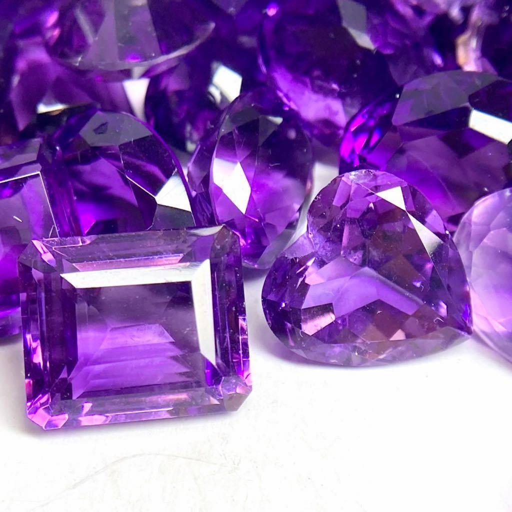 Yahoo!オークション - 天然アメジストおまとめ u 600ctルース 裸石 宝...