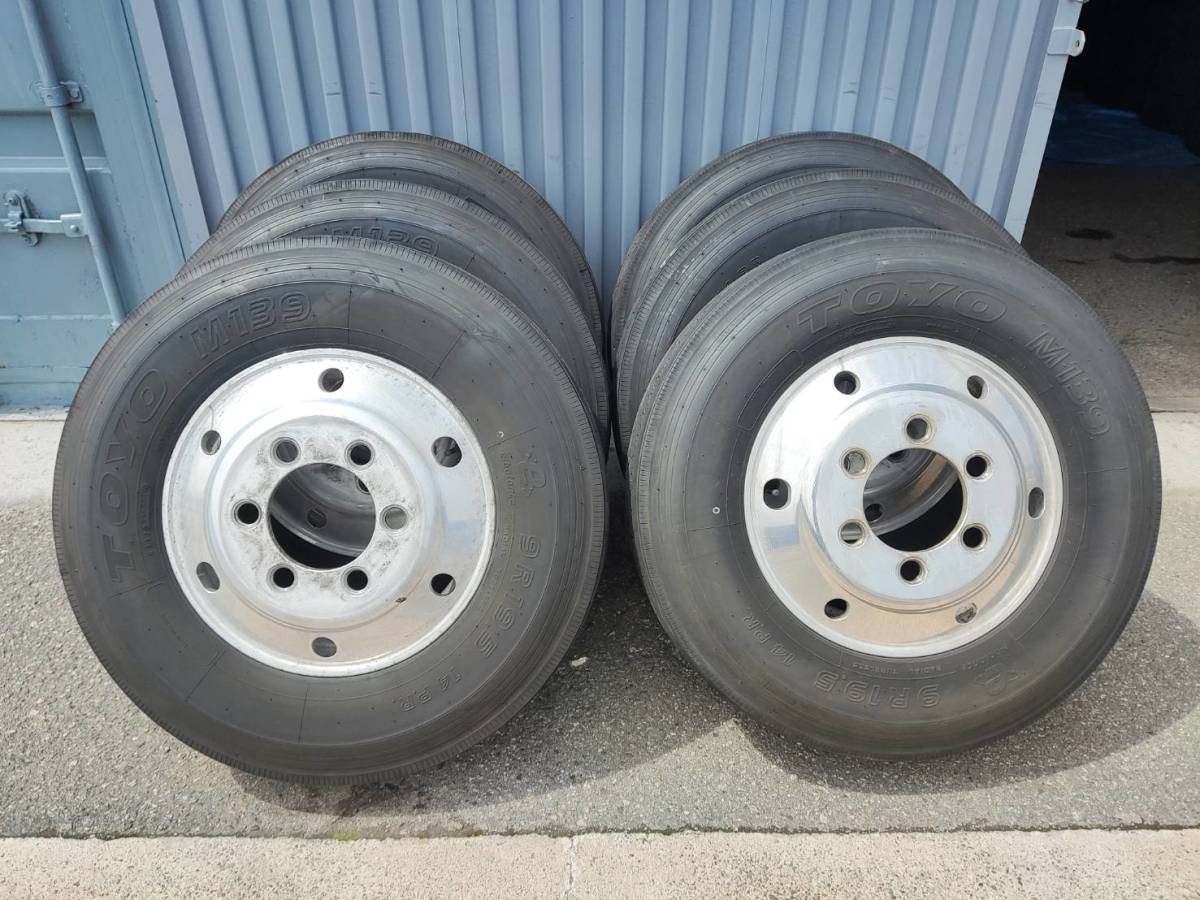 9R19.5 14PR TOYO M139 5本/2018年 1本/2019年 BRIDGESTONE アルミホイール 19.5X6.00 OFF135 6H/222.25 6本セット(タイヤ ...