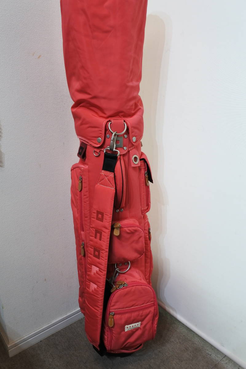 代購代標第一品牌－樂淘letao－【KSD/K/52】ONOFF/ダイワオノフ・キルティング素材のレディースサイズキャディバッグ・ピンク色 ユースド ファスナー作動問題なし