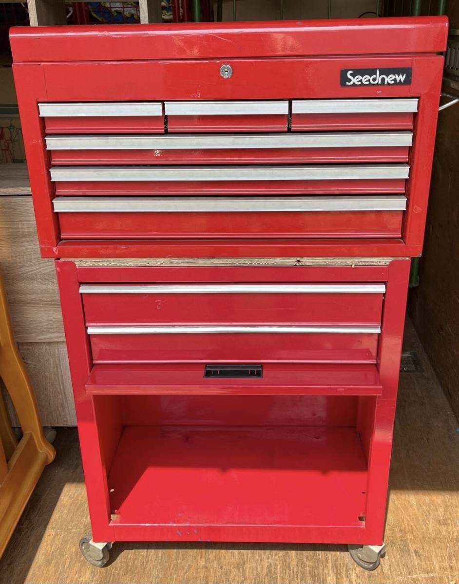 No.1072 Seednew ツールチェスト＆ローラーキャビネット 工具付き 一部欠損 ツールBOX ツールキャビネット 現状品(道具箱)｜売買されたオークション情報、yahooの商品情報を ...