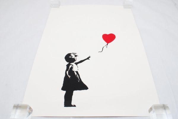 Yahoo!オークション - 希少 WCP Banksy バンクシー GIRL WITH RED BALL...