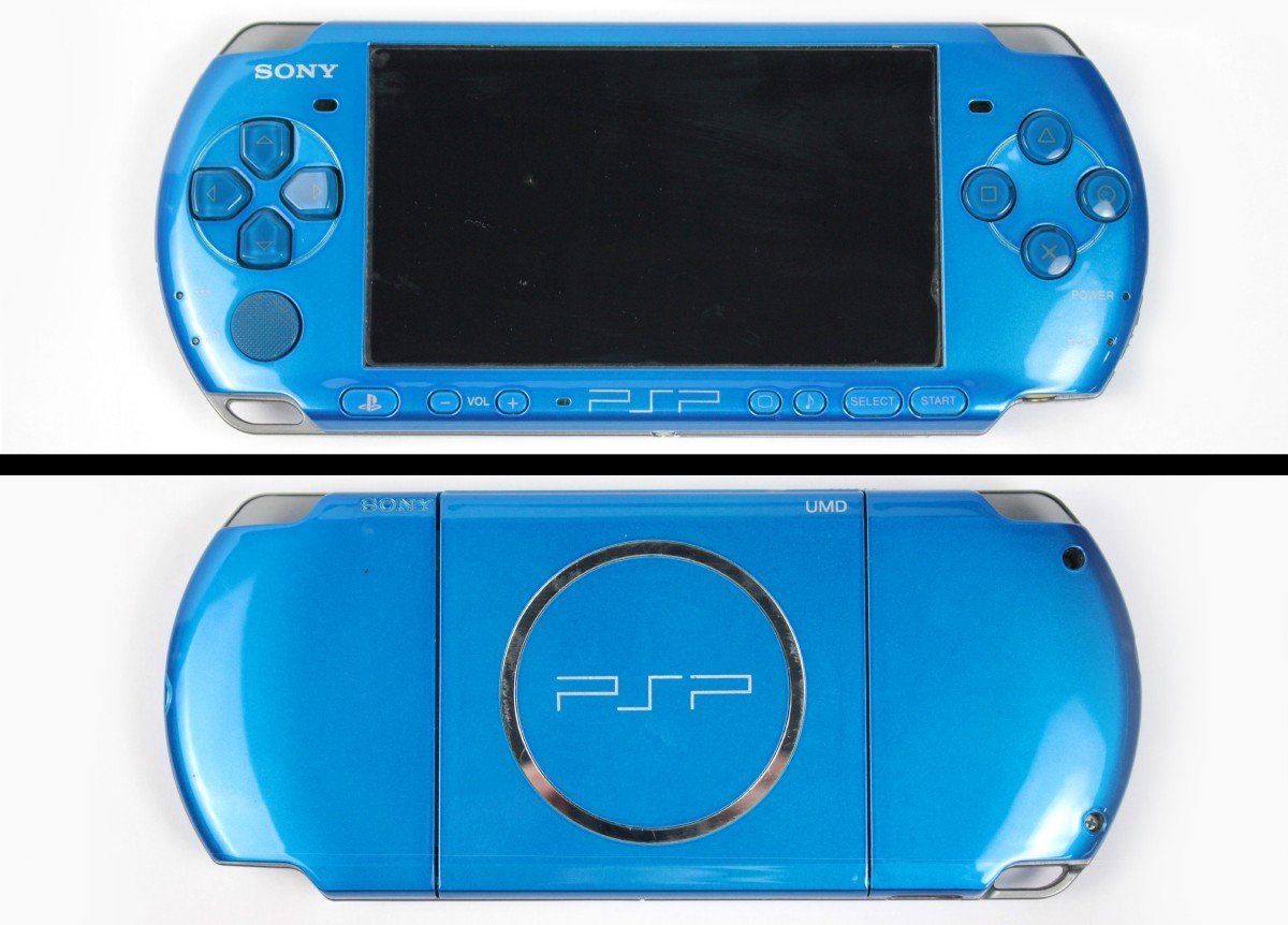 代購代標第一品牌－樂淘letao－[現状品] SONY SCE PSP-3000 プレイステーションポータブル バイブラント・ブルー メモリーカード ソフト 付き ゲーム機 動作未確認