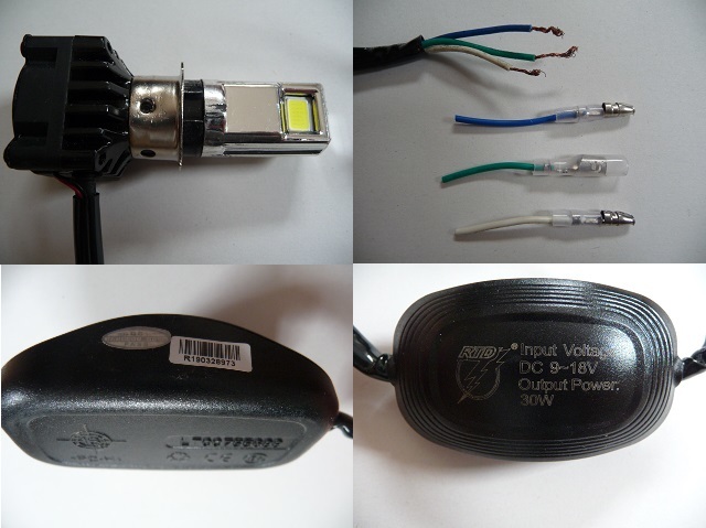 Yahoo!オークション - RTD バイク LEDヘッドライト 3面LED 30W Hi/Lo ...